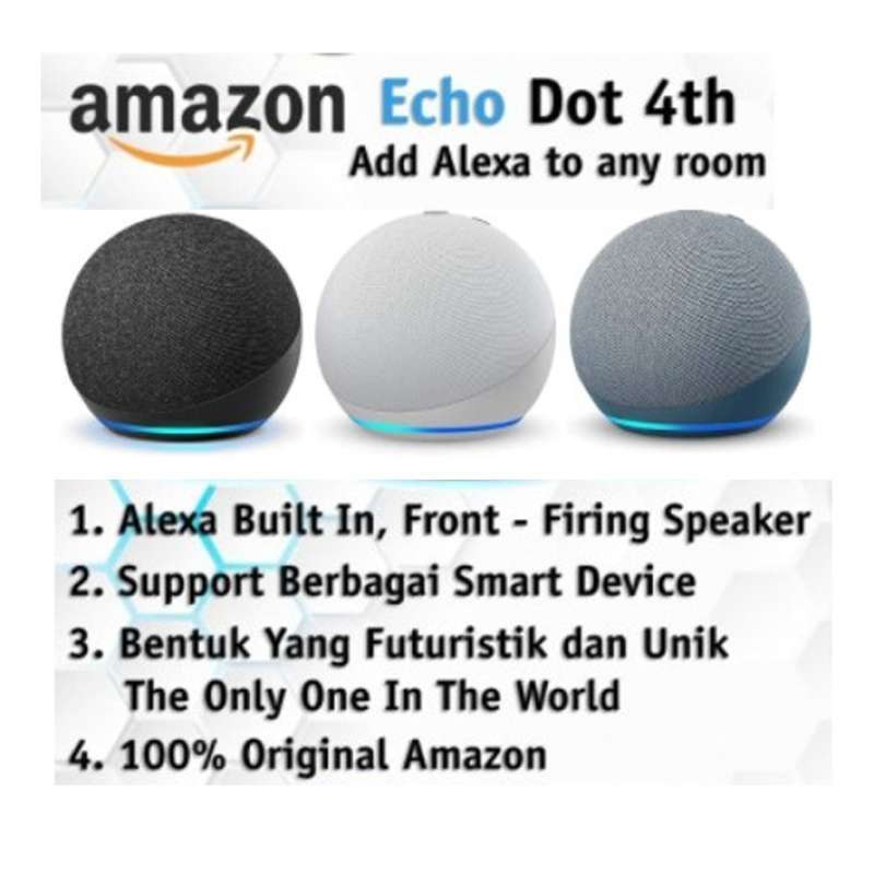 Jual Amazon Echo Dot 4th Gen / 4th Generation Original Latest Smart ...