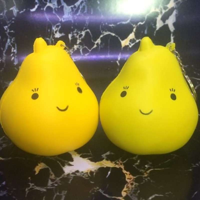 Jual PEAR PIR SMILE SQUISHY MEDIUM - squeeze replika ibloom face slime ...