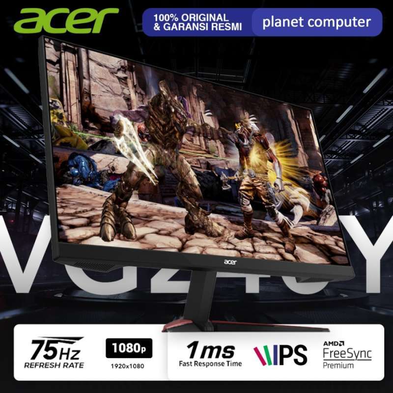 Jual Monitor LED Acer Nitro VG0 VG240Y bmiipx FREESYNC IPS 24 FHD 1ms ...