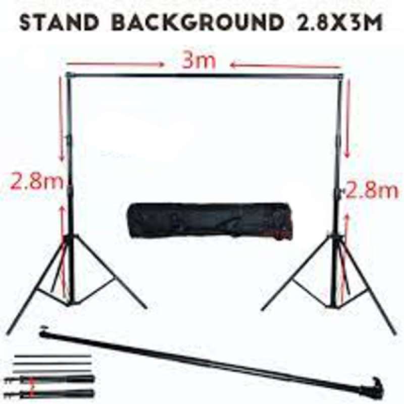 Promo TIANG BACKGROUND 2.8x3 METER / PORTABLE BACKGROUND ECO Diskon 19% ...
