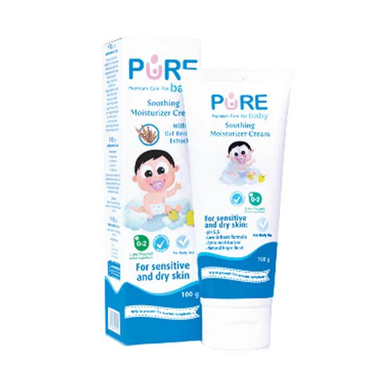 Jual Pure Baby Soothing Moisturizer Cream [100 g/Tube] - White Blue di ...