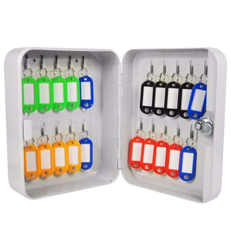 Promo Wall Mounted Metal Safety Lock Key Box Hook 20 Keys - tempat ...