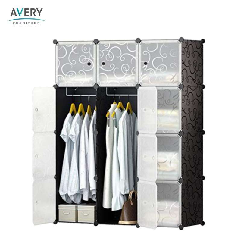 Jual Pw-b12 - Lemari Pakaian Plastik Diy / Rak Baju Multifungsi ...