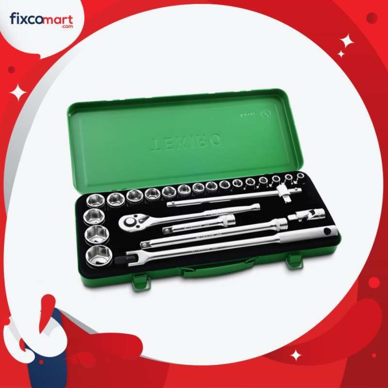 Promo Tekiro Socket Set 1/2 Inch 24 Pcs 8-32 mm 12PT (Box Kaleng ...