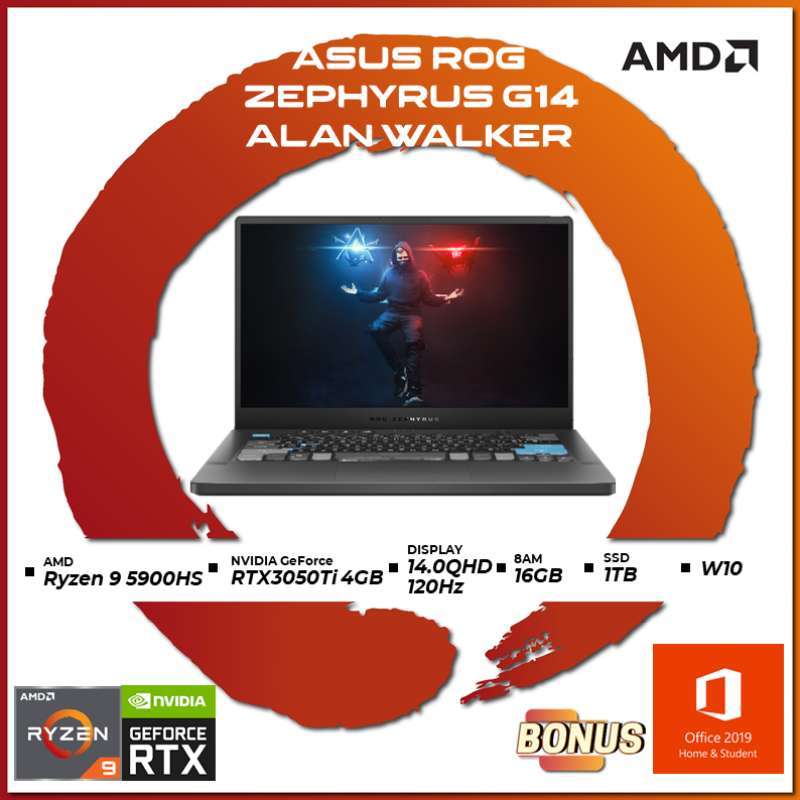 Promo ASUS ROG ZEPHYRUS GA401QEC ALAN WALKER EDITION - RYZEN 9 5900HS ...