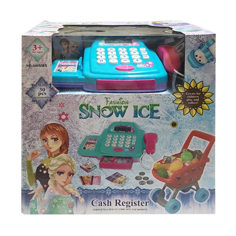 Promo Hokidong Snow Ice Frozen Cash Register Playset with Troley Diskon ...