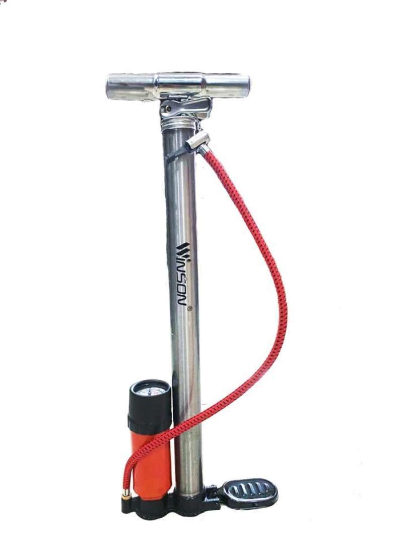 Promo Pompa Ban Sepeda - Pompa Stainless Steel Dengan Meteran Original ...