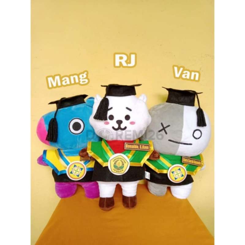 Promo Boneka Wisuda Bt21 Bts Korea Kpop Chimmy Koya Mang Cooky Rj ...
