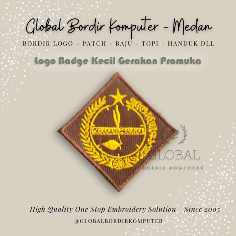 Jual Logo Badge Kecil Coklat Gerakan Pramuka Petak Koin Patch Bet ...