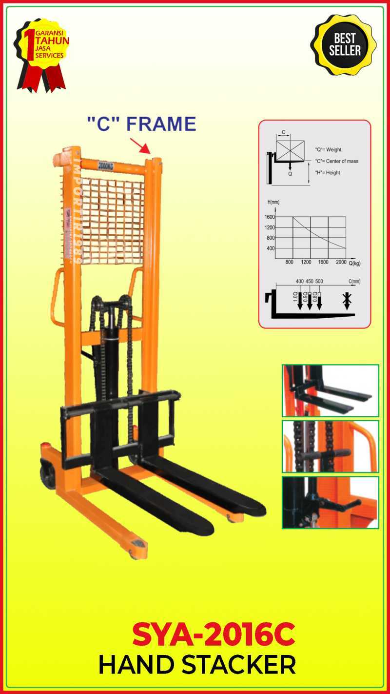 Jual Alat Angkat Barang Hand Stacker / Lift / Forklift 2 ton 1,6 m C ...