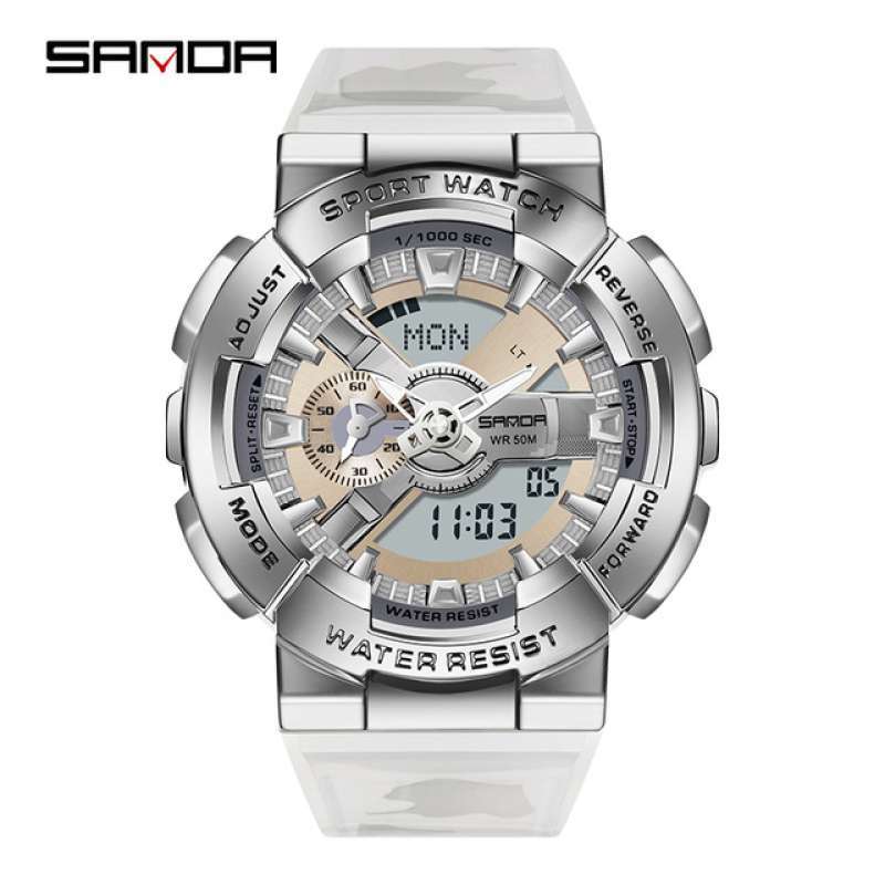 Promo SANDA Casio jam tangan yang sama tren mode kepribadian mengangkat lampu tangan multi ...