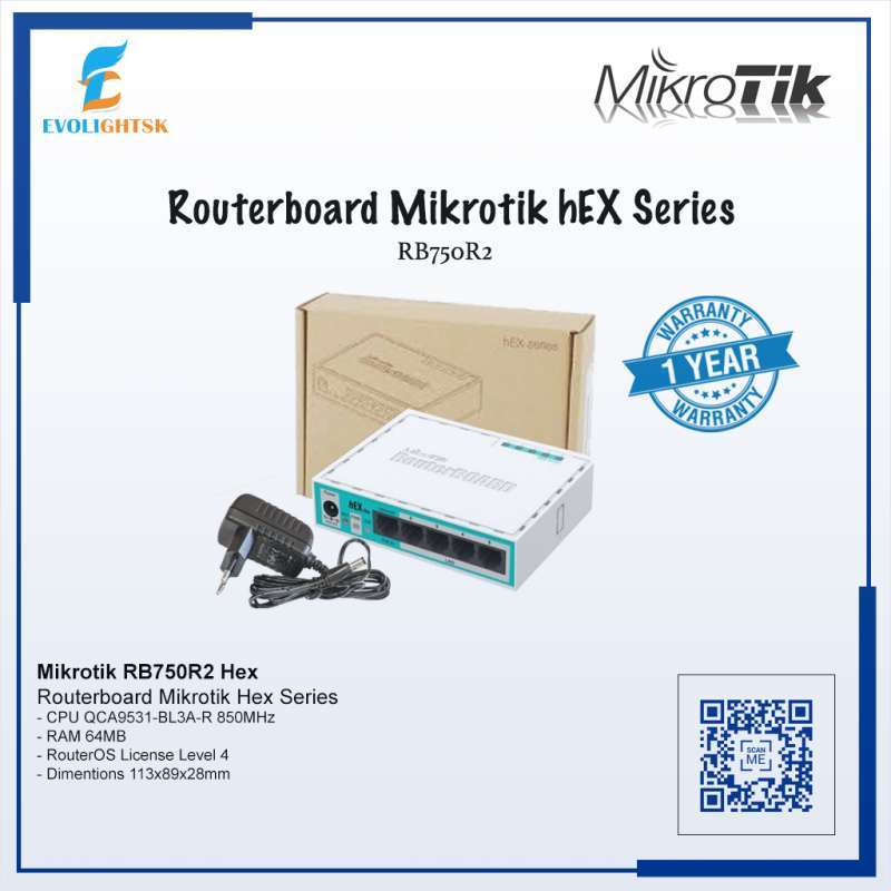 Promo Mikrotik Router Indoor Rb750r2 / Hexlite / Rb750 R2 Diskon 7% Di ...