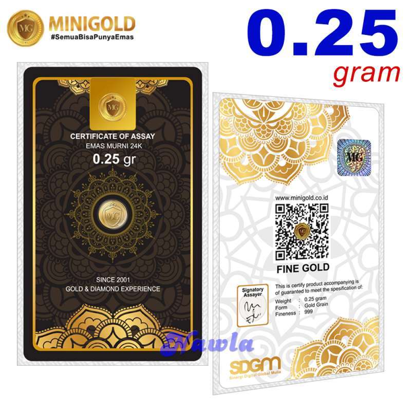 Promo Black Series Minigold 0.25 gram Logam Mulia 24 Karat Diskon 3% di ...