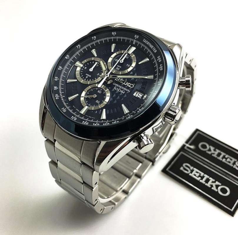 Jual Jam Tangan Pria Seiko Chronograph Ssb177p1 Blue Dial Original Di ...