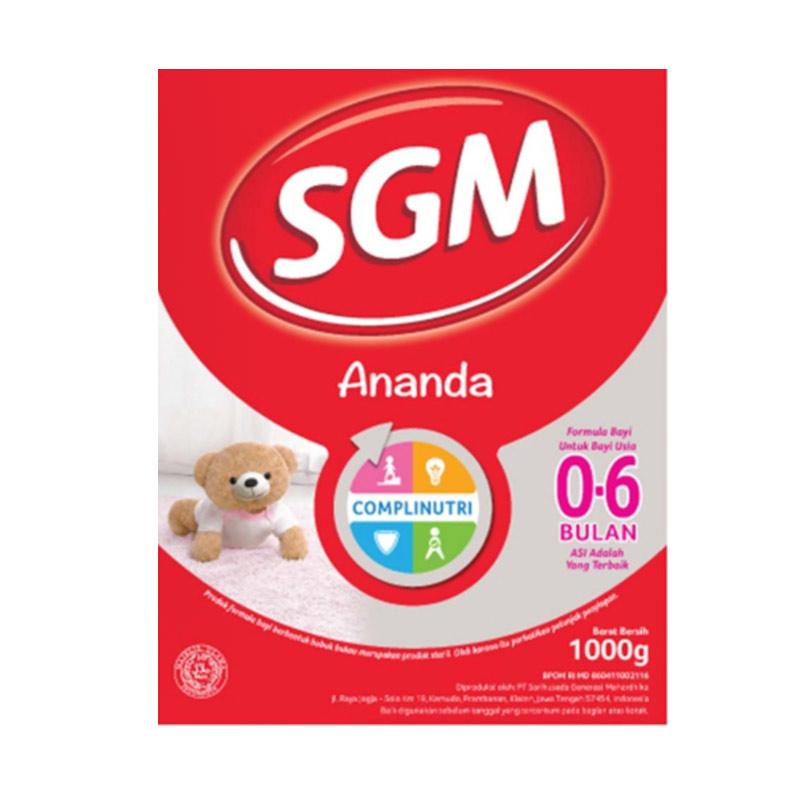 Jual SGM Ananda 1 Susu Formula Bayi [1000 g/ 0-6 Bln] di Seller vanilla shopping - Cipondoh ...