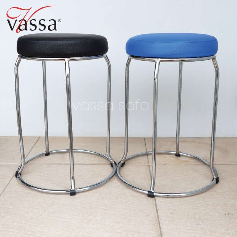 Jual KURSI BULAT BESI | KURSI STAINLESS STELL | VASSA SOFA - Hitam di ...