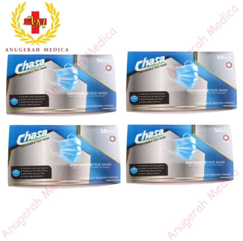 Jual Masker Earloop Chasa Isi 50 pcs / Medical Grade Mask di Seller ...