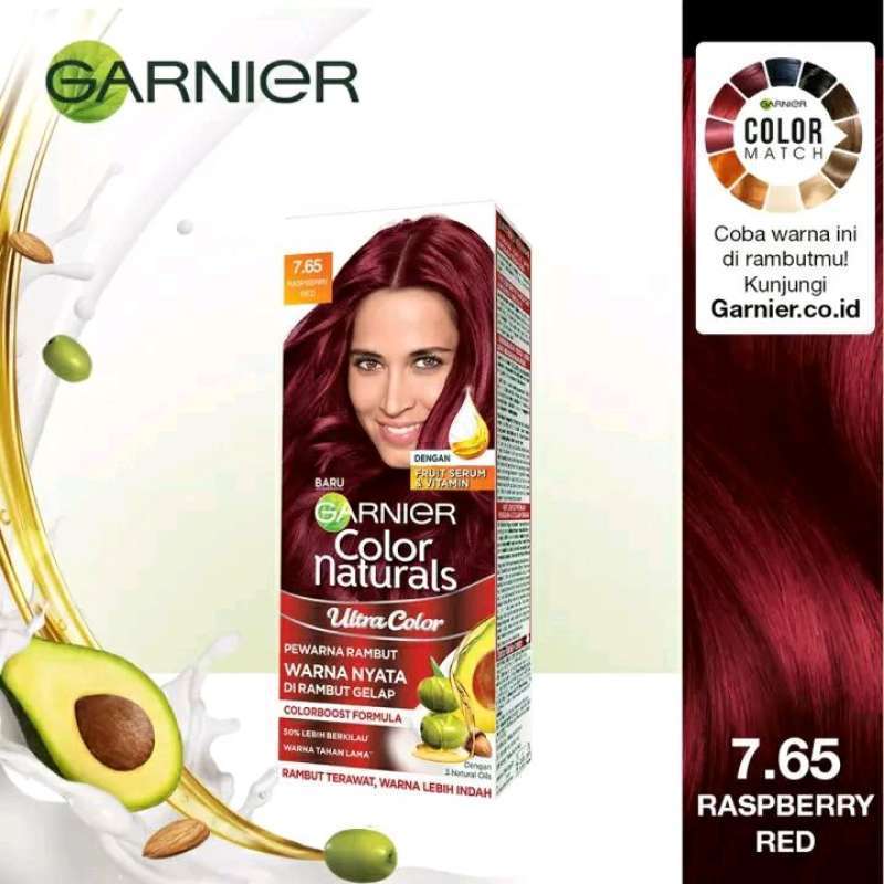 Promo Garnier Color Natural Hair Color - 7.65 Raspberry Red Diskon 43% ...