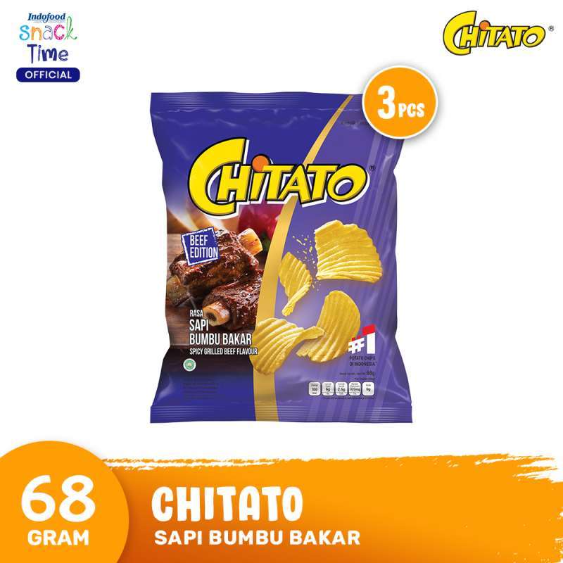 Jual Chitato Sapi Bumbu Bakar Snack [3 pcs/68 g] di Seller Indofood ...
