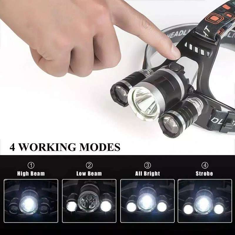 Jual LAMPU LED SENTER KEPALA HIGH POWER HEAD LAMP 5000 LUMENS di Seller ...