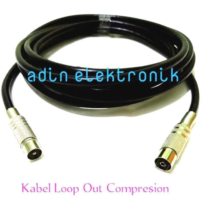 Jual Kabel Loop Out Antena Tv Jack Compresion Metal 1 Meter - 1 Meter ...