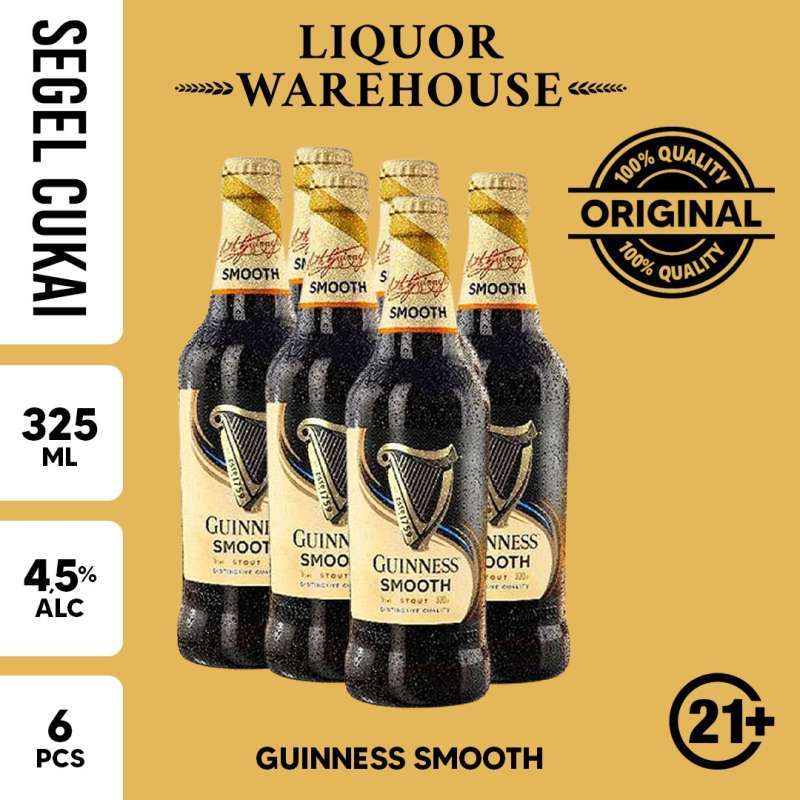 Jual Guinness Smooth [6 Botol x 325 mL] Minuman Alkohol di Seller ...