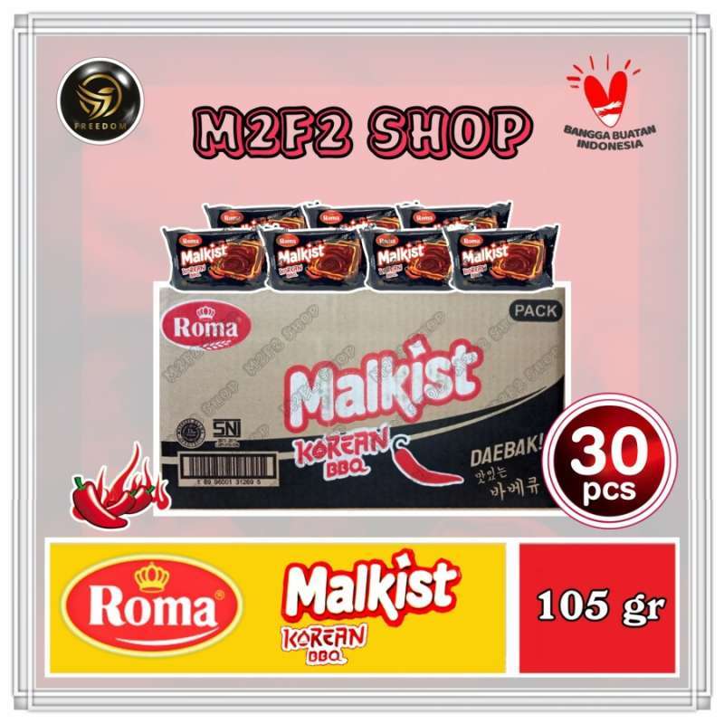 Jual Roma Biskuit Malkist Krim Korean BBQ- 105 gr (Kemasan Karton) di ...