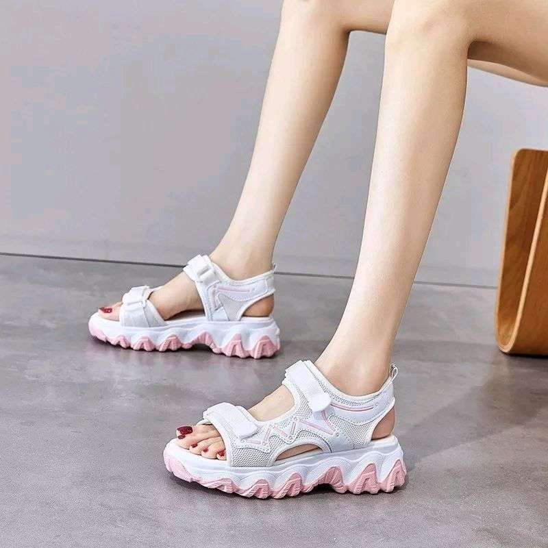 Jual Sepatu Sandal Platform Wanita Model Velcro Bd30 Di Seller Star ...