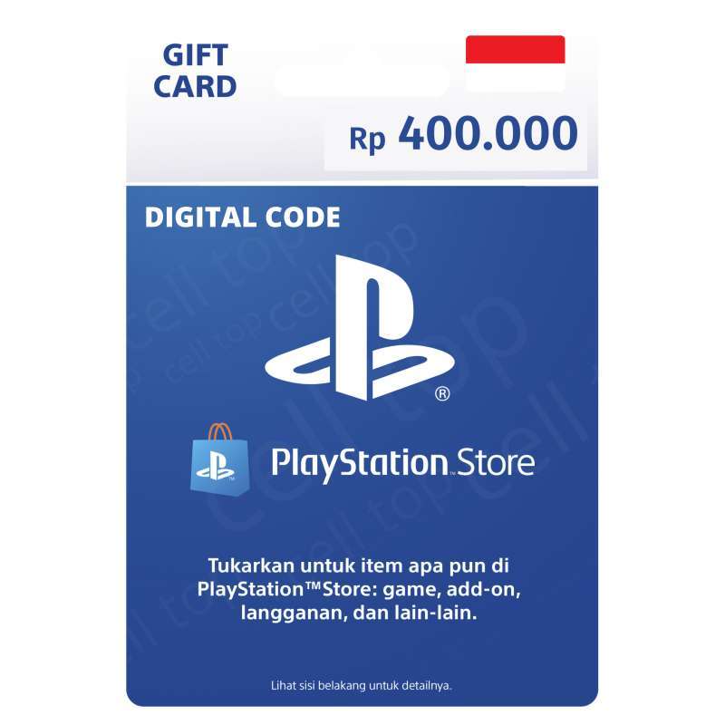 Jual PlayStation Gift Card Rp 400.000 di Seller cell top - Pasar Gunung ...