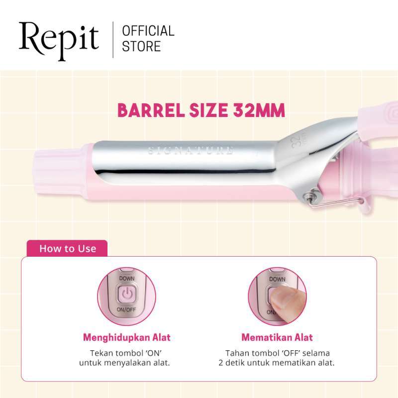 Promo Repit Pengeriting Rambut / Curling Iron P Pink Diskon 29% Di ...