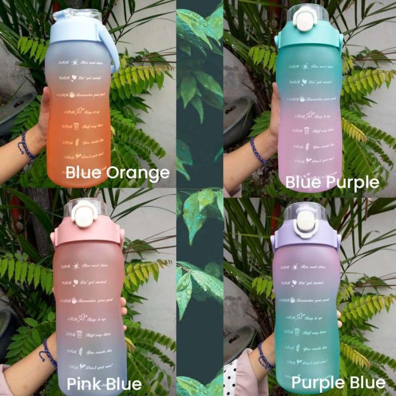 Jual Botol Air Minum Motivasi 2 Liter Gradasi Rainbow Botol Pelangi ...