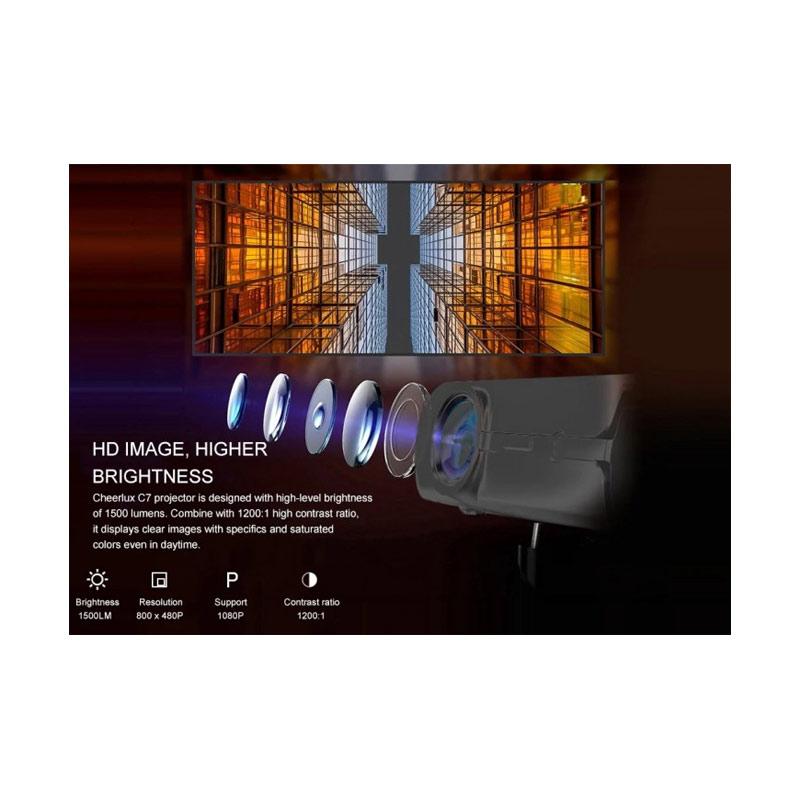 Jual Cheerlux C Mini Led Projector With Screen Mirroring Lumens Support P Di Seller