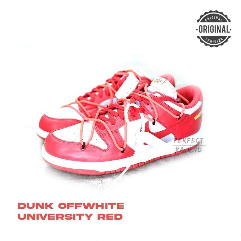 Jual NIKE Dunk Low x Off White University Red BNIB 100% Original - 12 ...