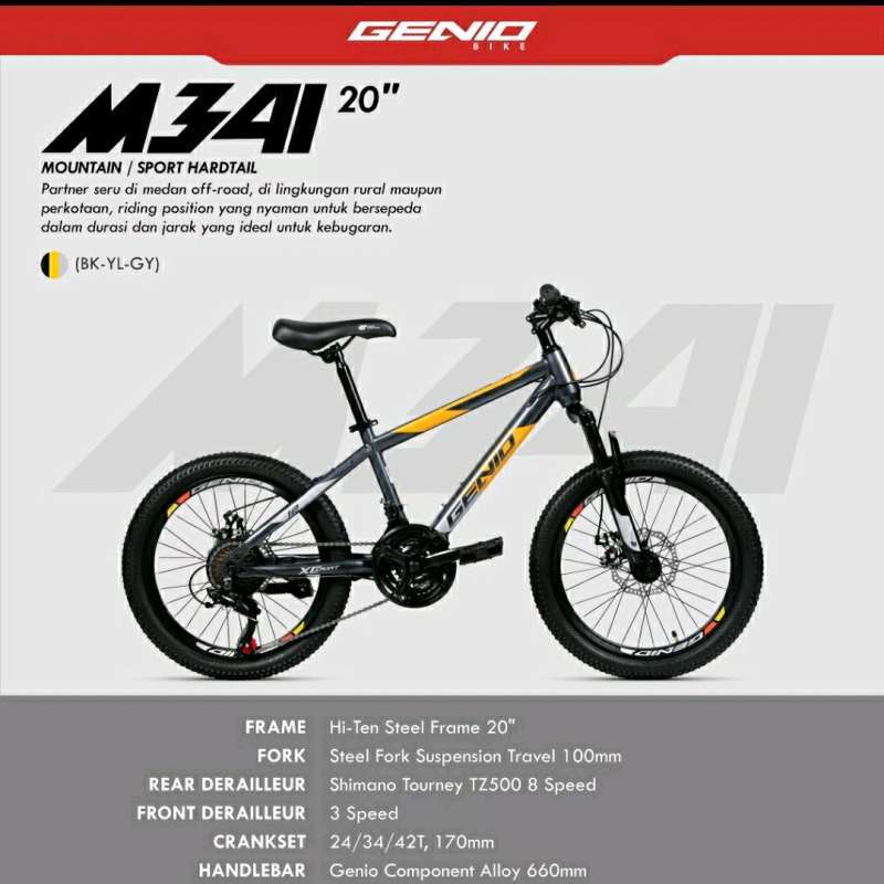 Jual Sepeda Gunung Anak MTB 20 inch Genio M341 M-341 M 341 di Seller ...