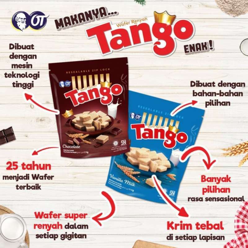 Jual Wafer Tango Pouch Vanilla 115 Gr - (harga Satuan Pouch) Di Seller ...