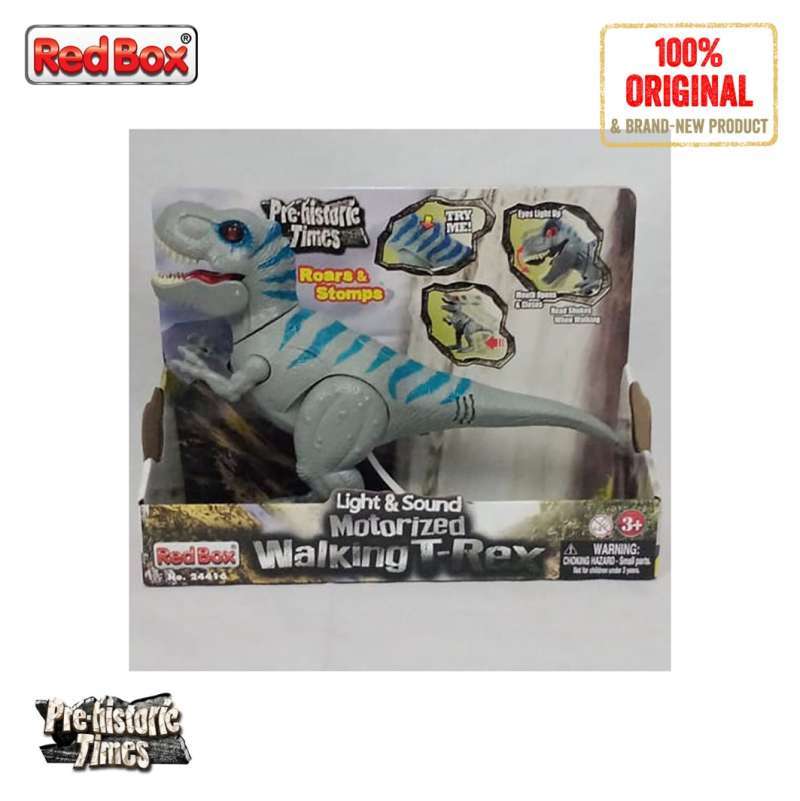 Promo Red Box Toys Pre-Historic Times Motorized Walking T-Rex Light and ...