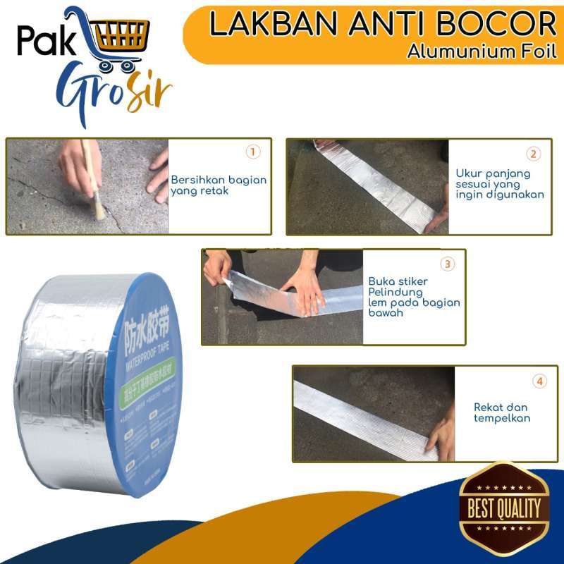 Jual Lakban Anti Bocor Alumunium Foil Tape Penambal Atap Bocor Serba Guna 5m Dan 3m - 3m Di ...