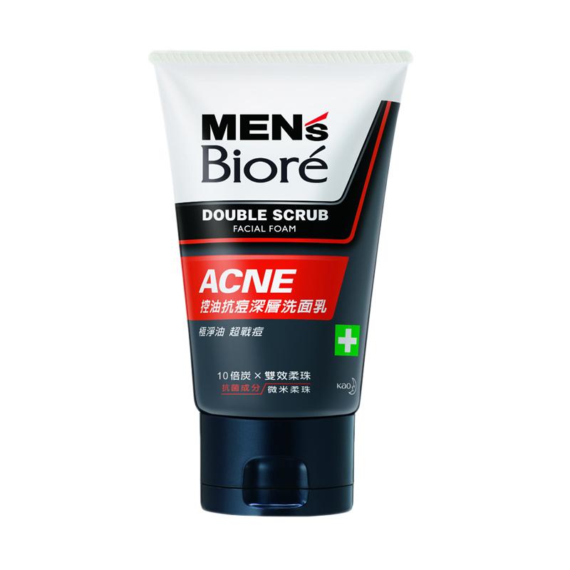 Jual Biore MENS Double Scrub Acne Solution Facial Foam [100 g] di ...