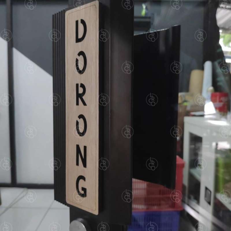 Jual Wooden Door Handle Pull Push Slide Sign Pintu Dorong Tarik Geser ...