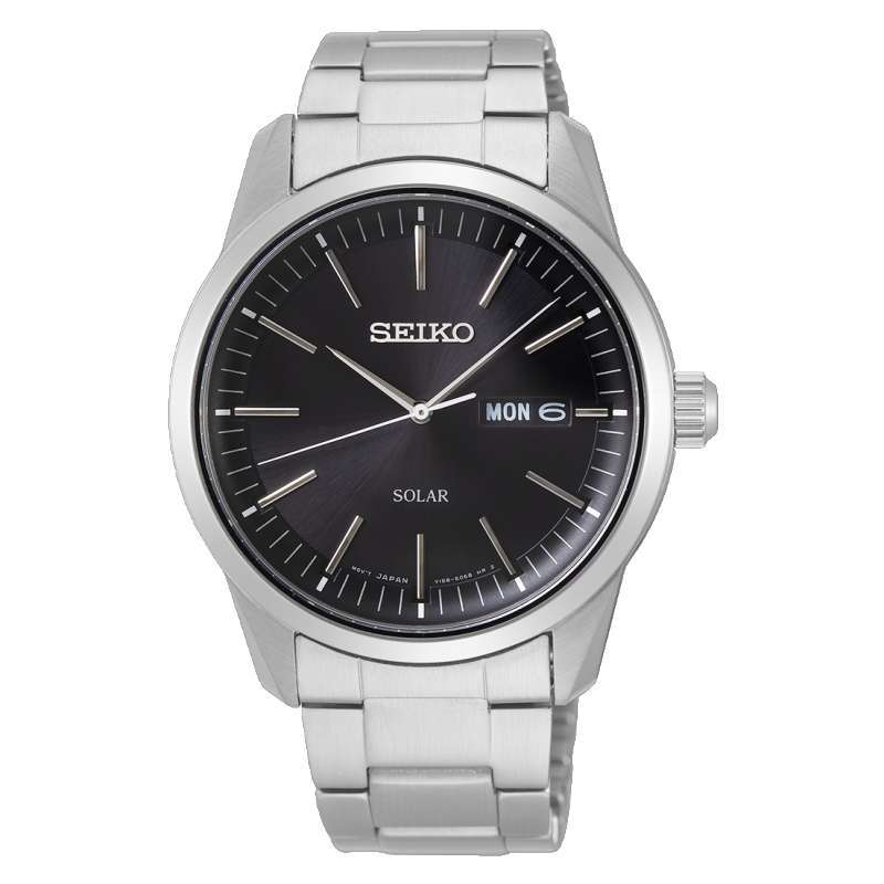 Promo Jam Tangan Pria Seiko Analog SNE527P1 Solar Power Stainless Steel ...