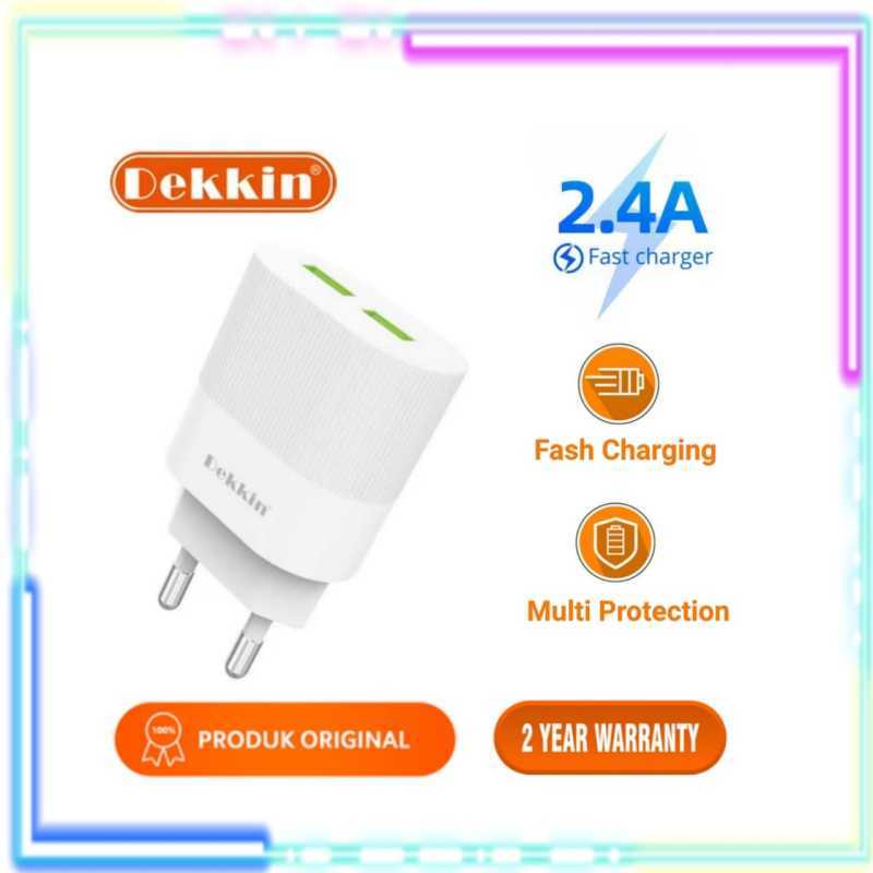 Promo CHARGER DEKKIN DK 634 2.4A 2 USB FAST CHARGING + KABEL DATA Diskon 40% di Seller J3 Shop ...