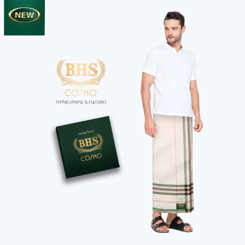 Jual Sarung BHS Cosmo Monochrome Putih di Seller Sarung BHS Official ...