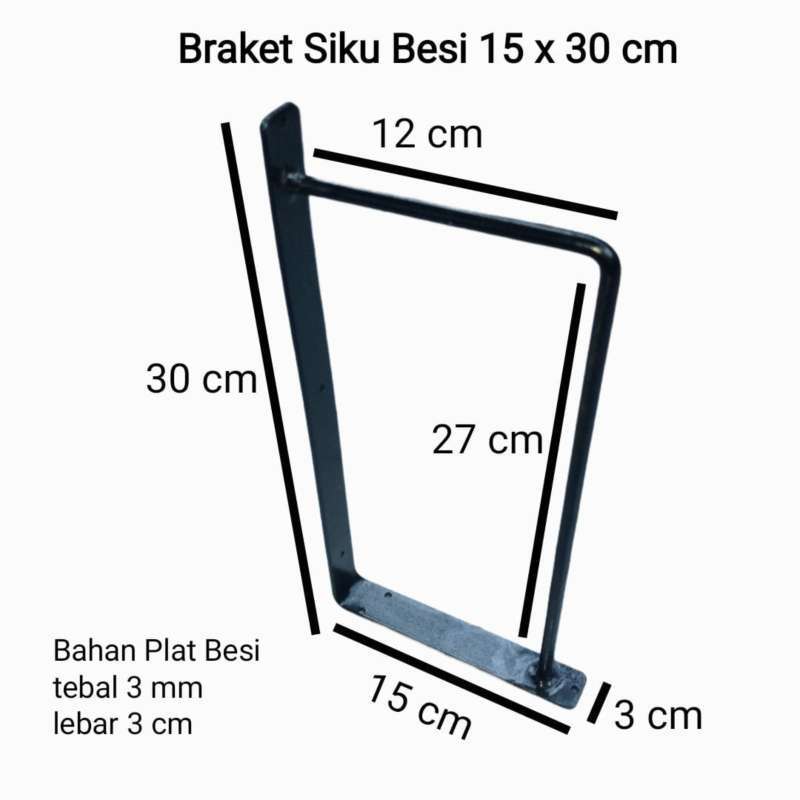 Promo Braket Besi Siku Penyangga Papan Ambalan Rak Dinding 30 cm Diskon ...