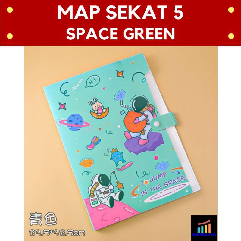 Jual Map / File Folder Sekat 5 PLANET SPACE - Space Green di Seller ...