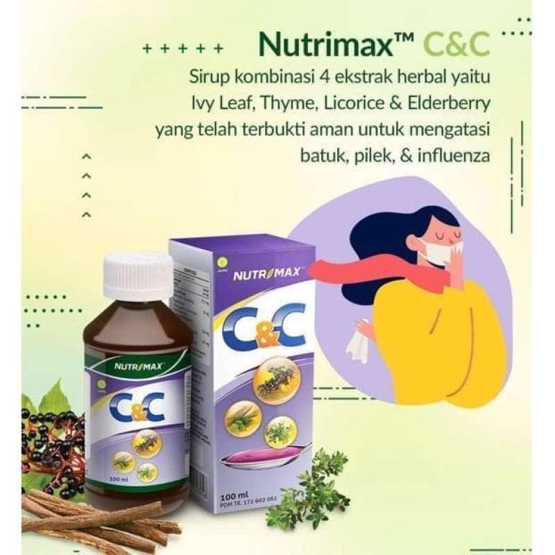 Promo Nutrimax C&C Syrup 100ml / BPOM Herbal Vitamin C & C Obat Batuk ...