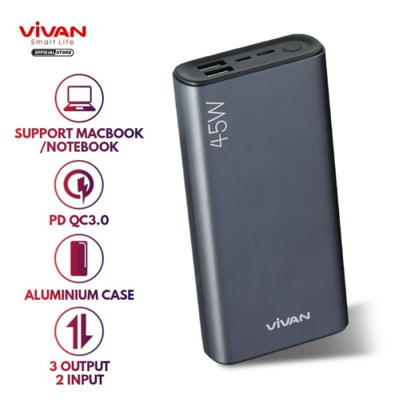 Jual BEST SALE Vivan Powerbank VPB-L20 20000mAh 45W PD QC3.0 Two Way ...
