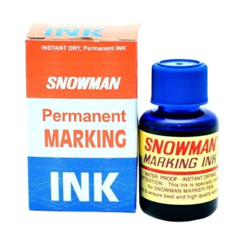 Jual snowman isi refill isi tinta spidol permanent marker ink - Biru di ...