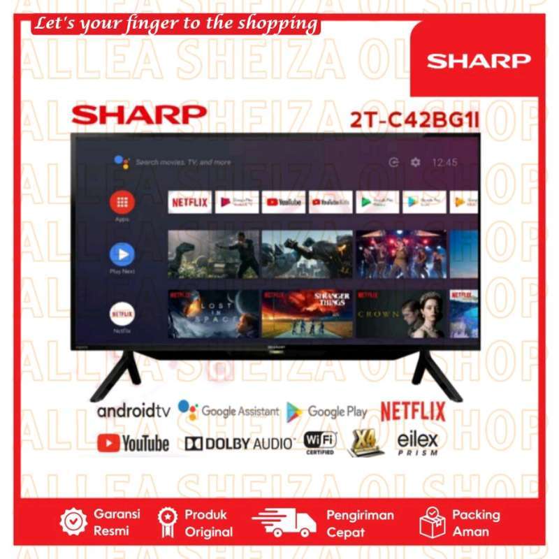 Promo SHARP 2T-C42BG1i SMART ANDROID TV 42 INCH FULL HD 42BG1I 2TC42BG1I - HITAM Diskon 24% di ...