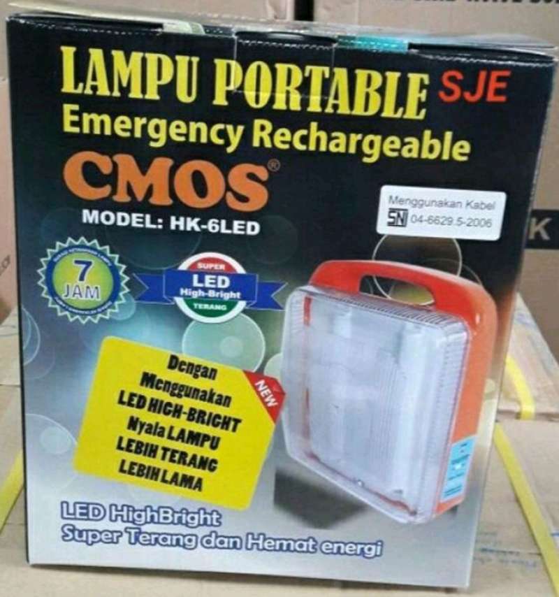 Jual lampu portable emergency rechargeable cmos led lampu penerang(aigo ...