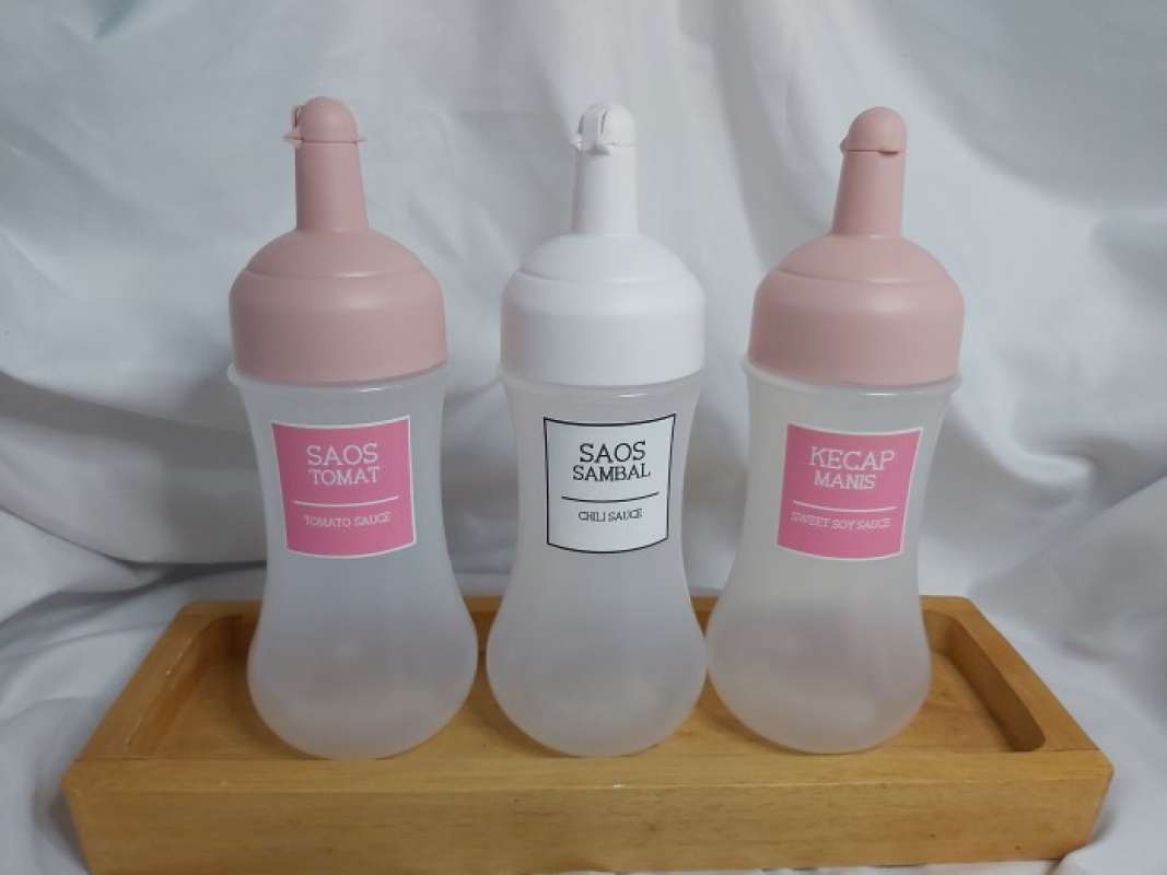 Promo BOTOL MINYAK KECAP SAOS AESTHETIC FREE LABEL - Putih KECAP MANIS ...